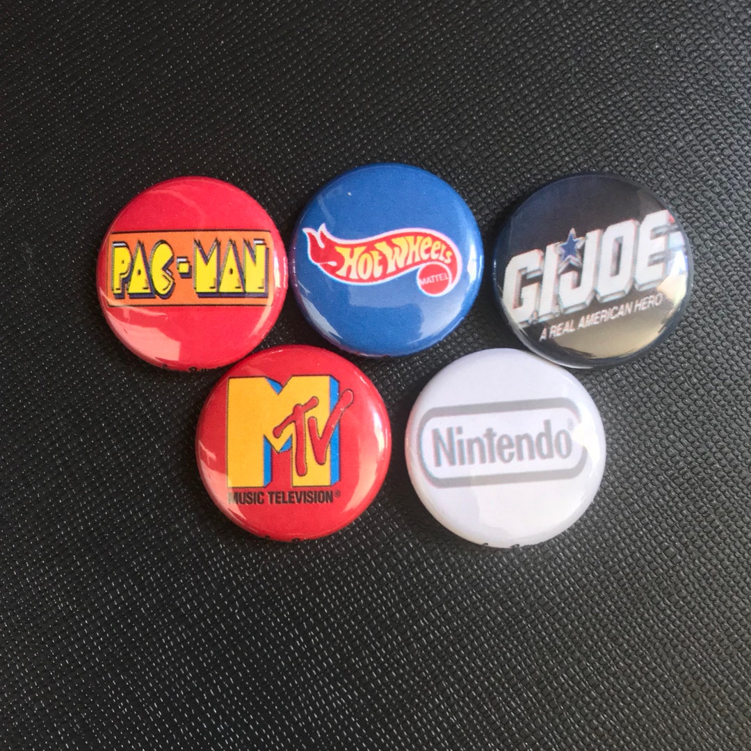 Nostalgia Pin Set| Hot Wheels| Gi Joe| MTV| NINTENDO | Retro | 80s ...