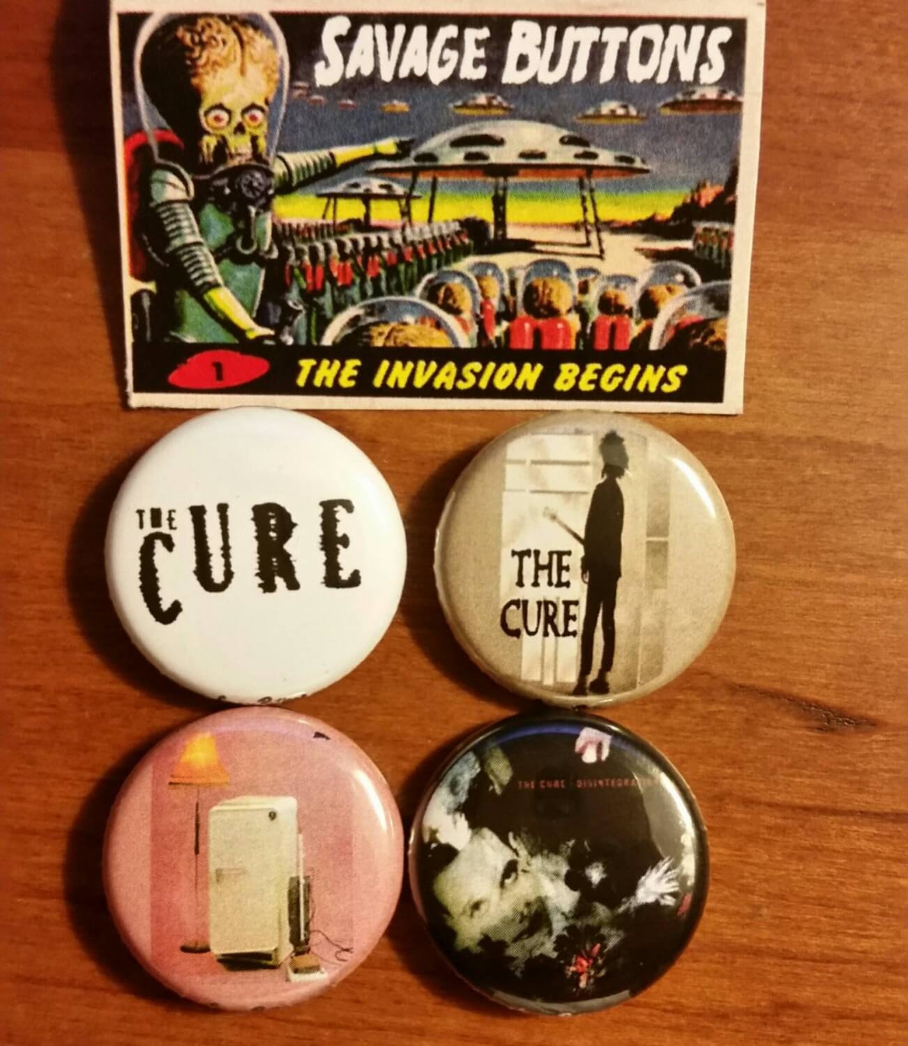 The Cure 1 inch pin set of 4 Robert Smith Goth New Wave | Etsy