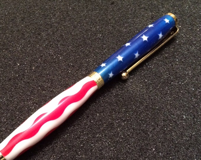 Slim Line Ink Pen With USA Flag Design Patriotic Pen - Etsy