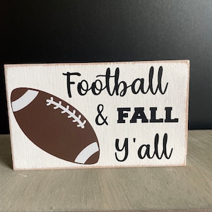 Football, Football Tiered Tray Decor, Fall, Wood Signs, Football Signs ...