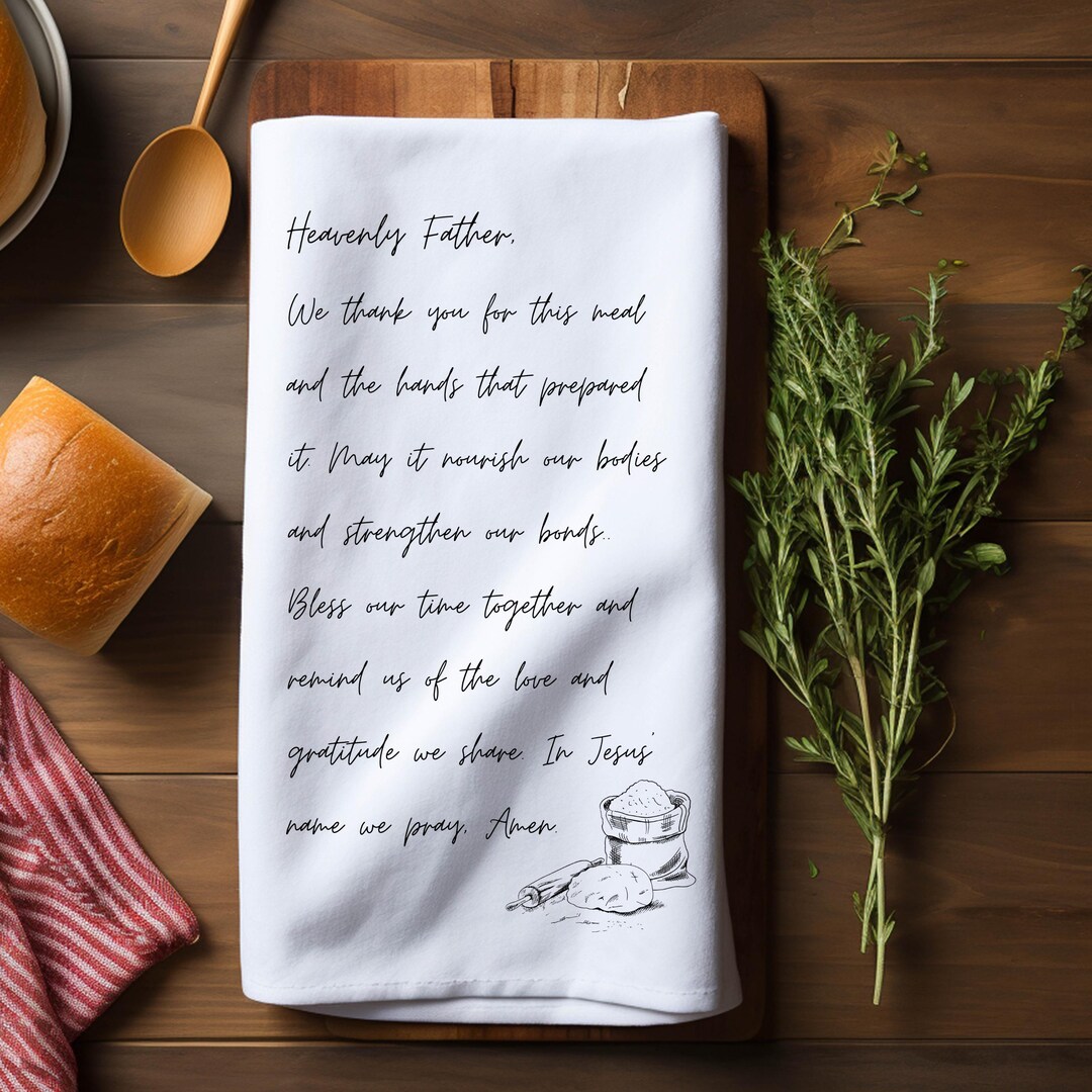 Lords Prayer Tea Towel, Flour Sack Towel, Christian Gift for Her ...