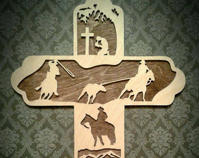 Roping Cross, Cowboy Gift, Team Roper Cross, Tie Down Roping Cross ...