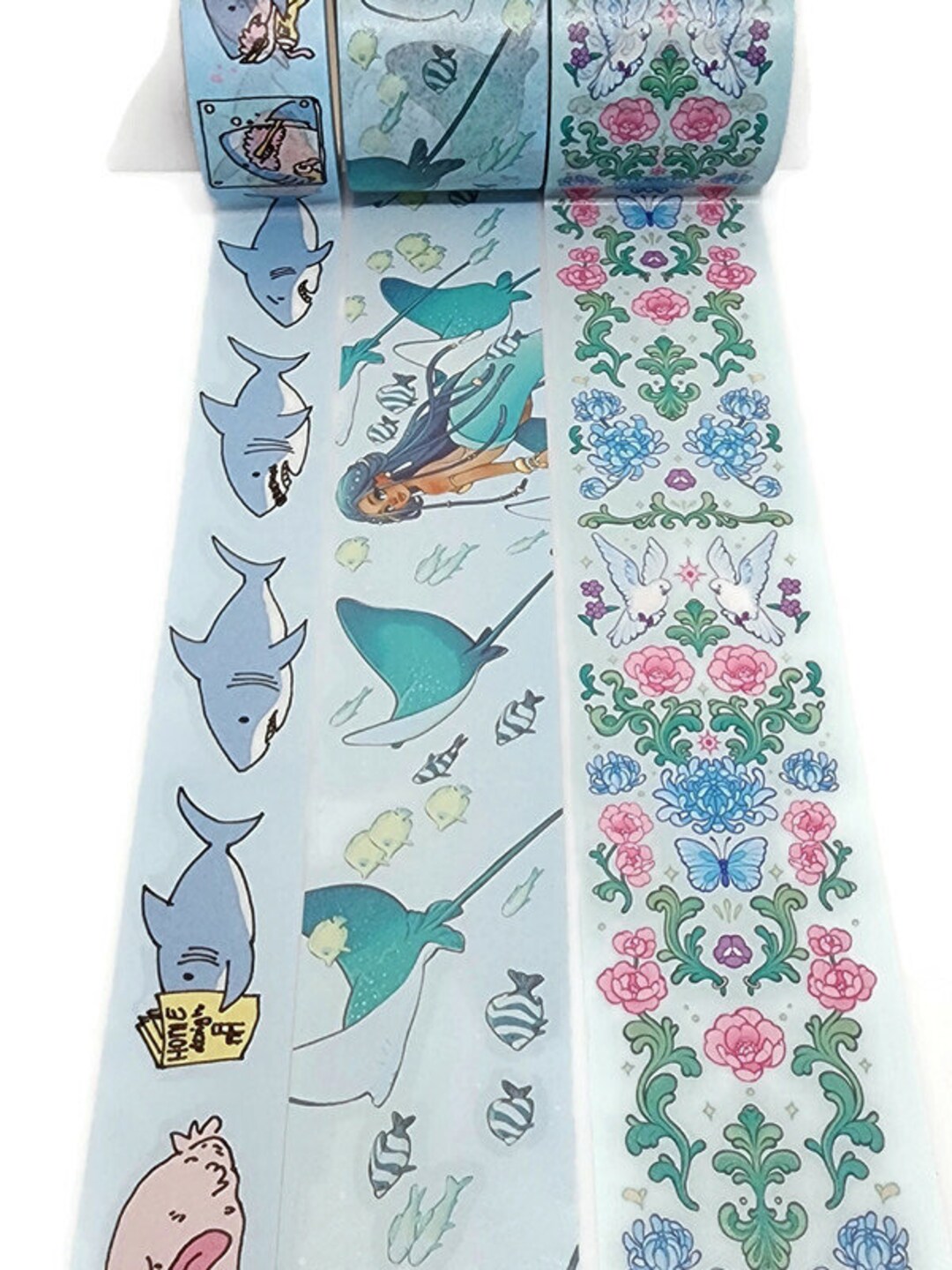 REDUCED SAMPLE SIZE Light Blue: Sharks, Mermaid, Sting Rays, Doves ...