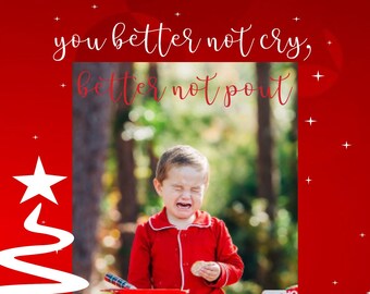 You Better Not Pout Christmas Card - Etsy