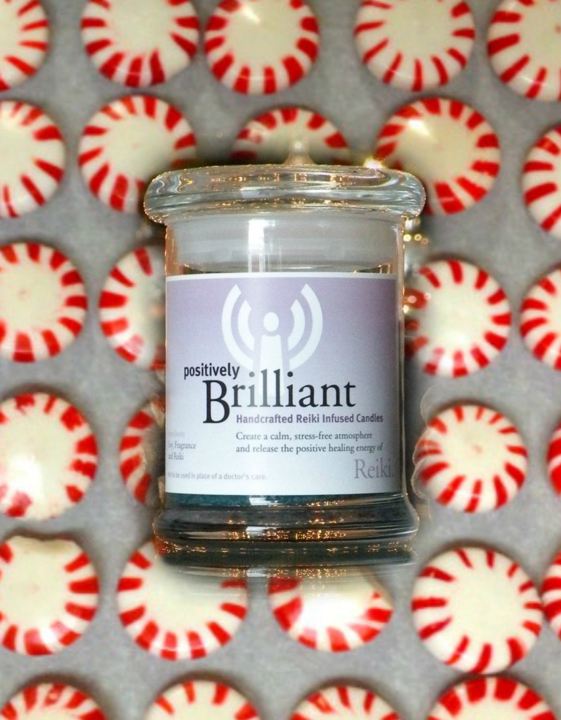 Peppermint Reiki Infused Candle Etsy