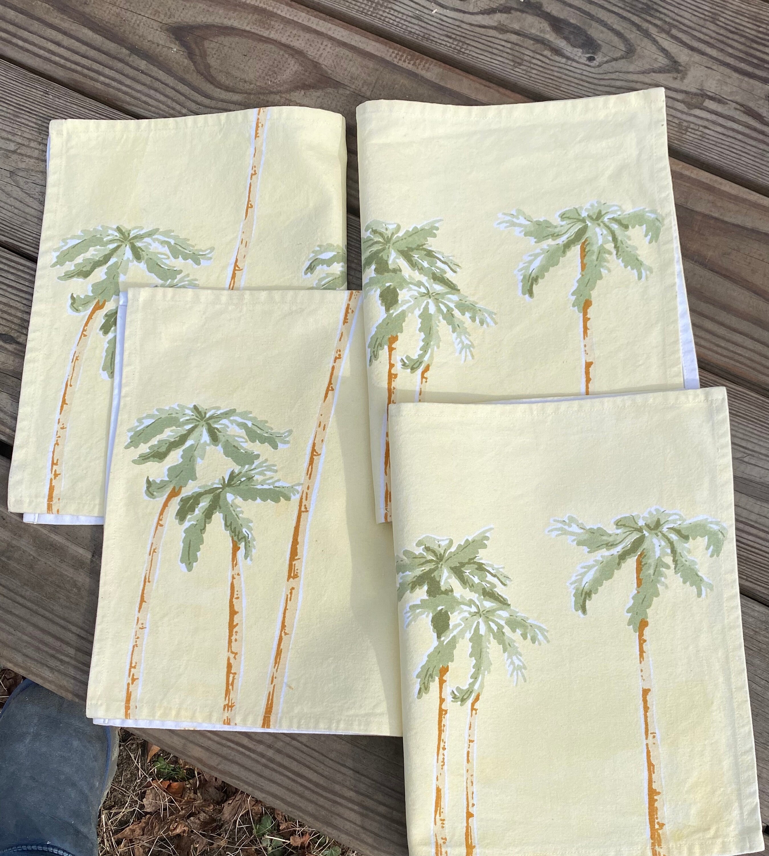 Tropical Style Palm Tree Placemats Set of 4 - Etsy