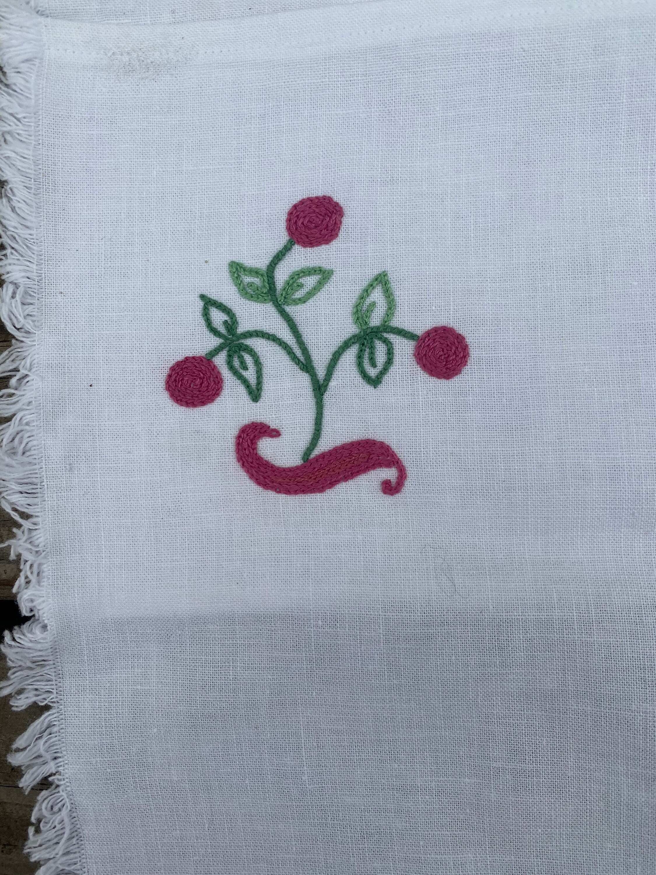 Floral Embroidered Placemats, Set of 4, Shabby Chic Tea Party Set - Etsy