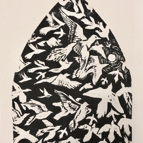 Bird Woodcut - Etsy