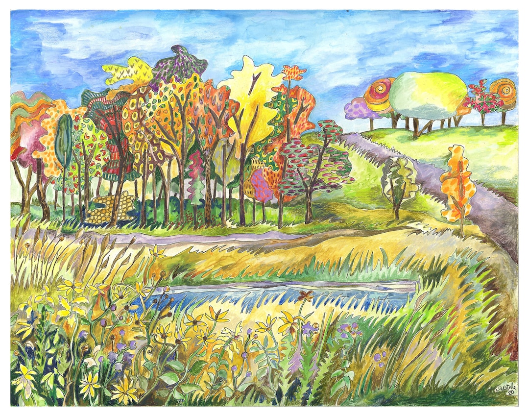 Original Limited Edition Art Print Iowa Fall Landscape - Etsy