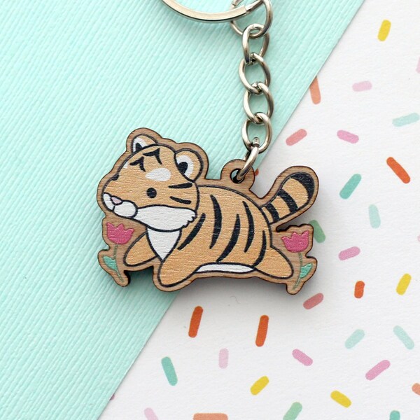 Tiger Keychain - Etsy