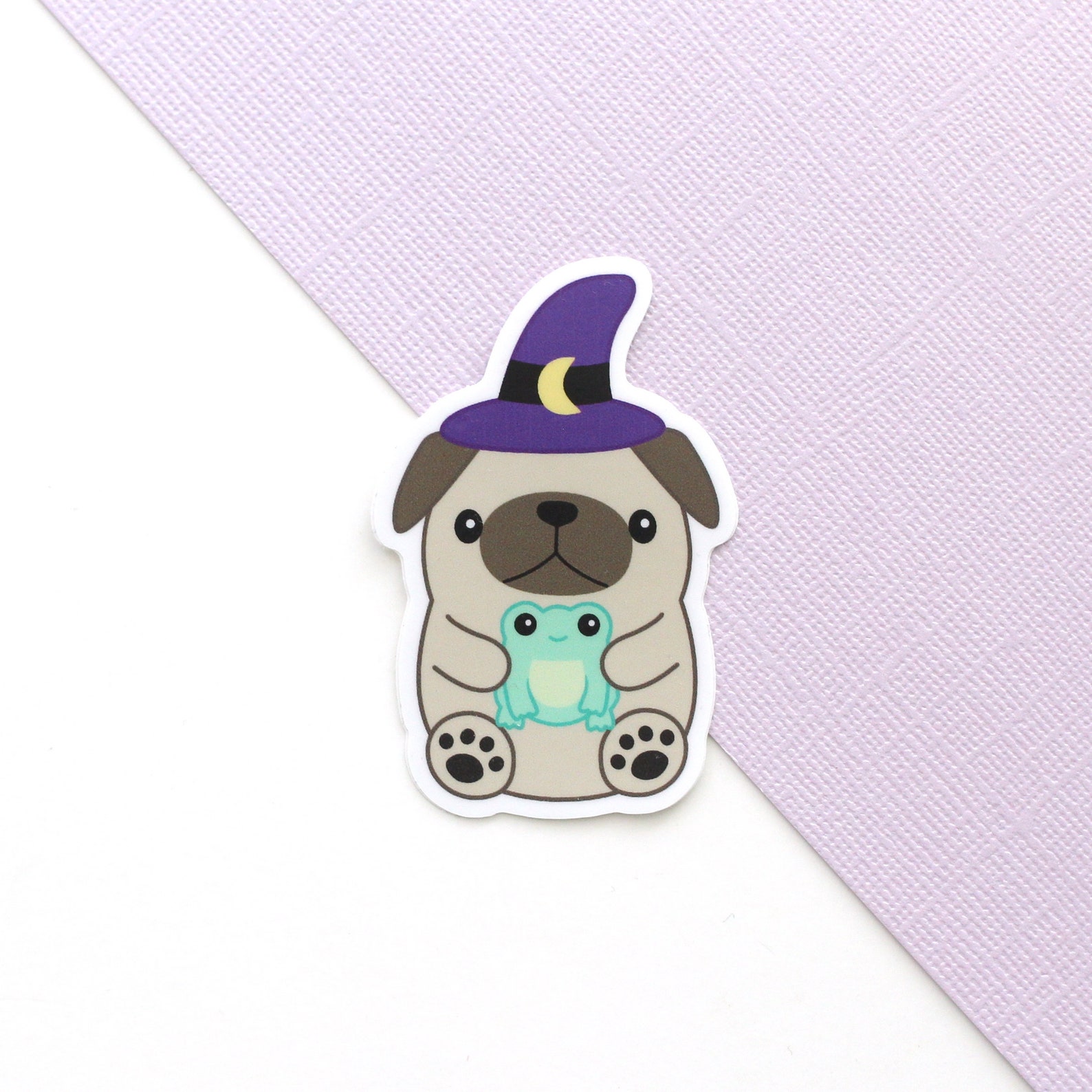 Wizard Pug Sticker. Dog Vinyl Decal. Cute Pug Gift. Laptop | Etsy