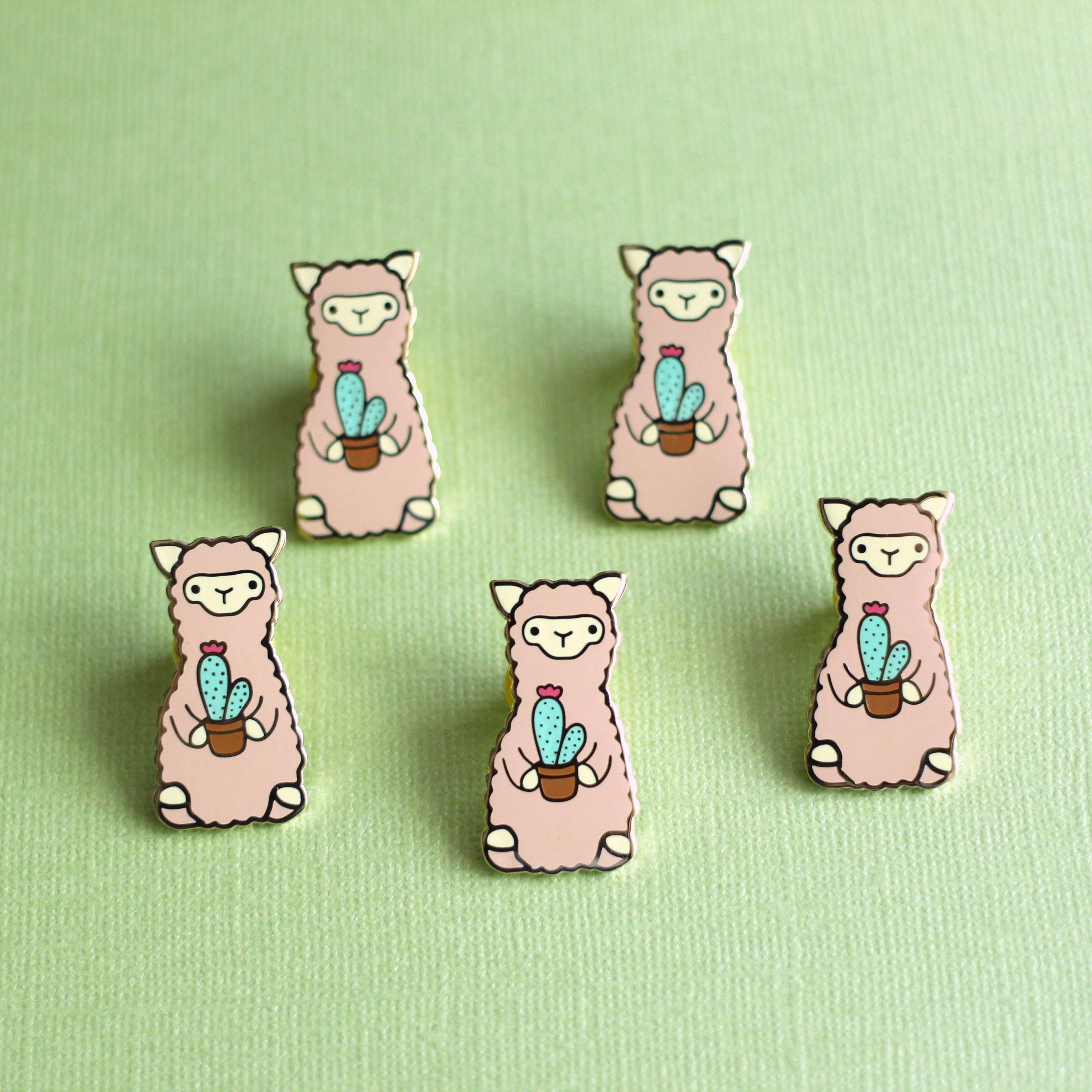 Cactus Alpaca Enamel Pin. Alpaca Gift. Cactus Pin. Llama Gift. Kawaii ...
