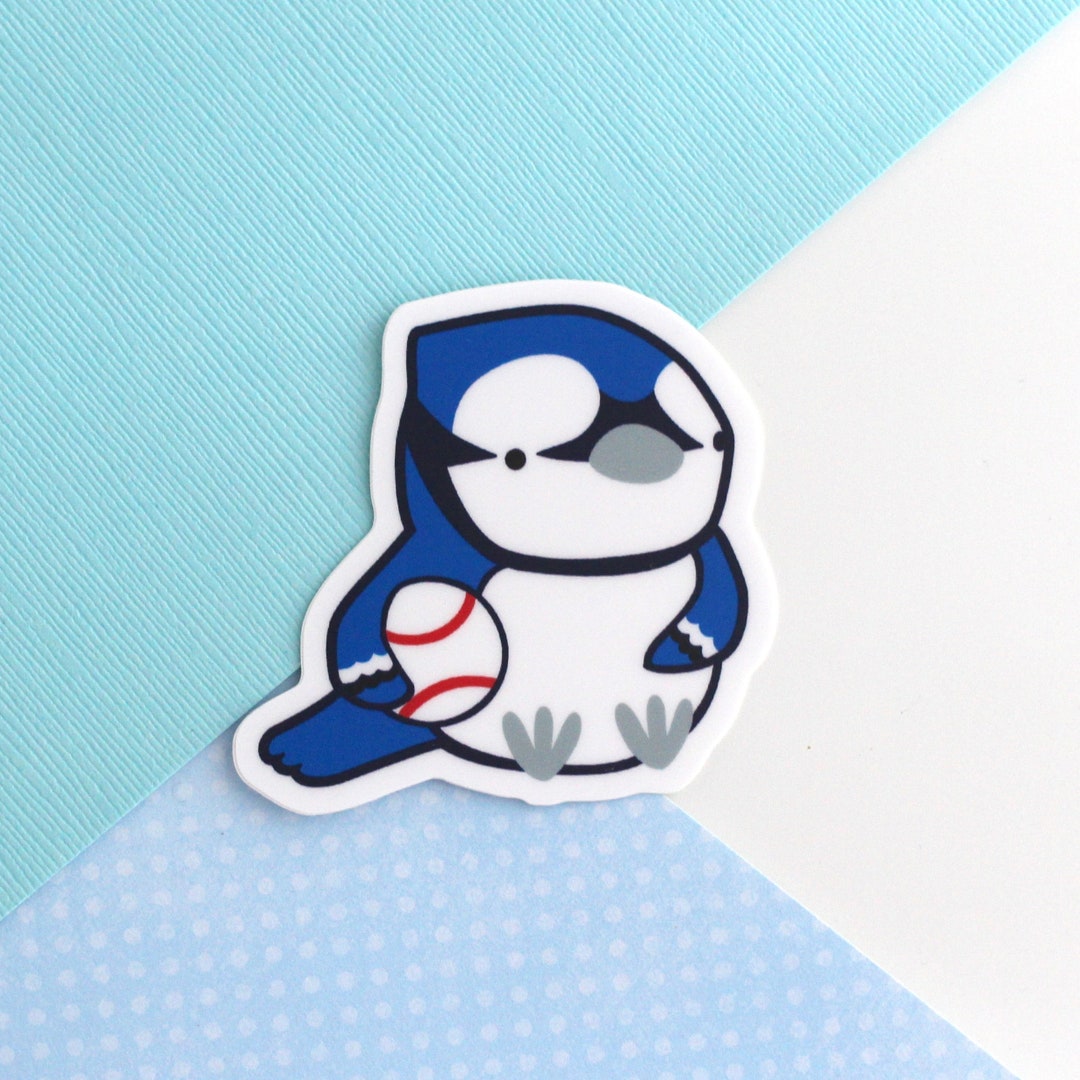 Blue Jay Holding a Baseball Sticker. Toronto Gift. Blue Jay Sticker ...