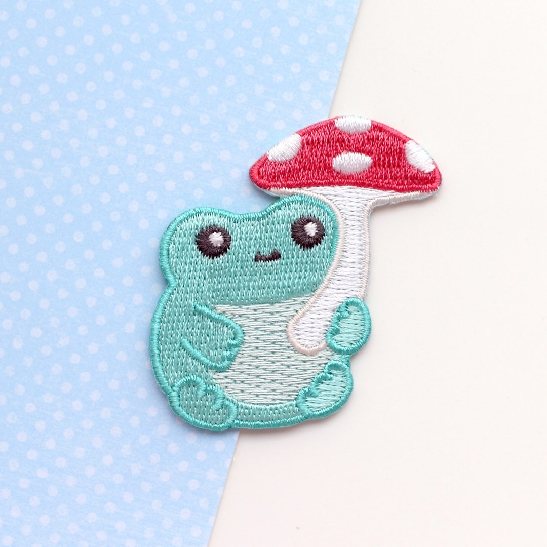 Cute Frog Patch for Jeans and Jackets. Embroidered Iron on Patch for ...
