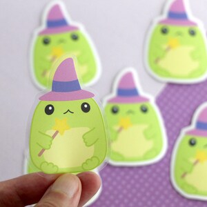 Toad Witch Clear Vinyl Sticker - Magical Green Frog Decal. Halloween ...