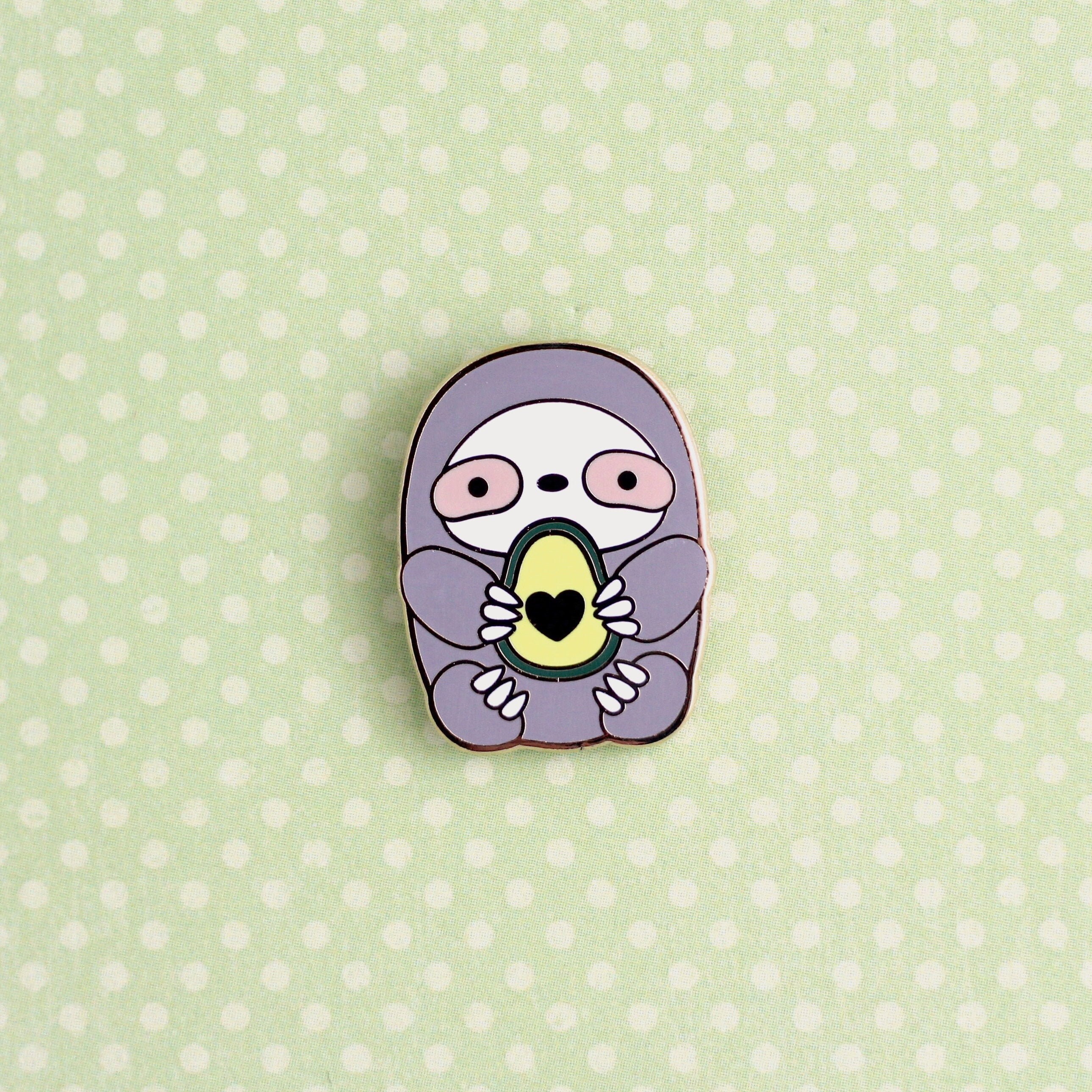 Avocado Sloth Enamel Pin. Sloth Accessories. Avocado Gift. | Etsy