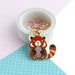 Bubble Tea Red Panda Enamel Keychain. Cute Red Panda Drinking Boba Tea ...