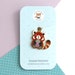 Bubble Tea Red Panda Enamel Keychain. Cute Red Panda Drinking Boba Tea ...