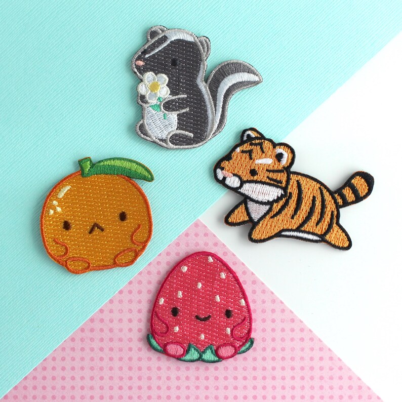 Grumpy Clementine Embroidered Iron on Patch. Orange Fruit Patch. Citrus ...