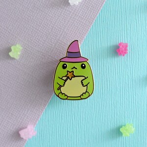 Toad Witch Enamel Pin. Magical Green Frog Pin. Witchy Accessory. Frog ...
