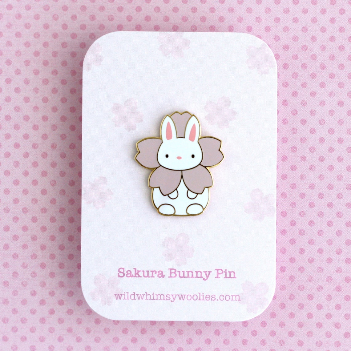 Sakura Bunny Pin. Kawaii Bunny Pin. Rabbit Jewelry. Cute Bunny | Etsy