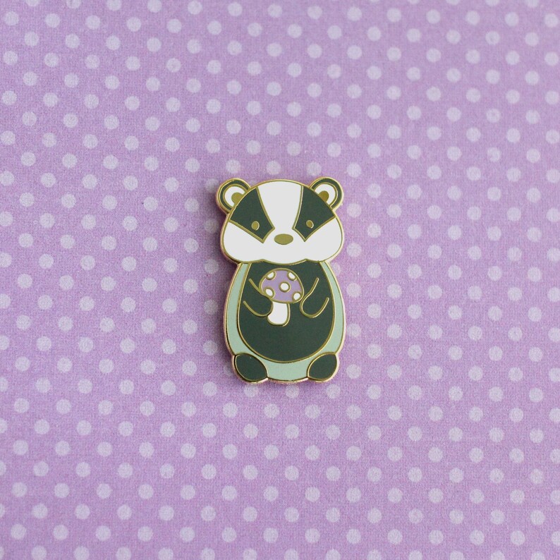 Badger Enamel Pin. Hard Enamel Pin. Badger Gift. for Her. - Etsy