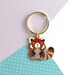 Bubble Tea Red Panda Enamel Keychain. Cute Red Panda Drinking Boba Tea ...