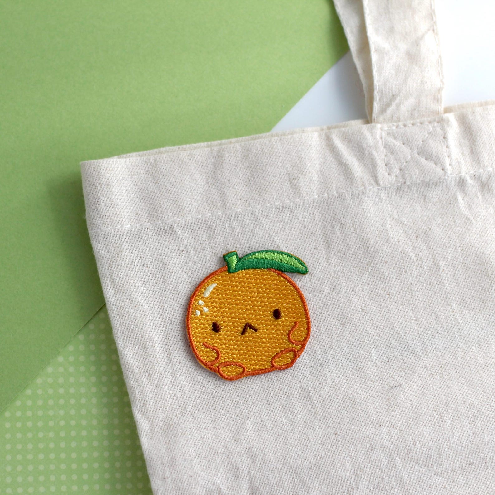 Grumpy Clementine Embroidered Iron on Patch. Orange Fruit Patch. Citrus ...
