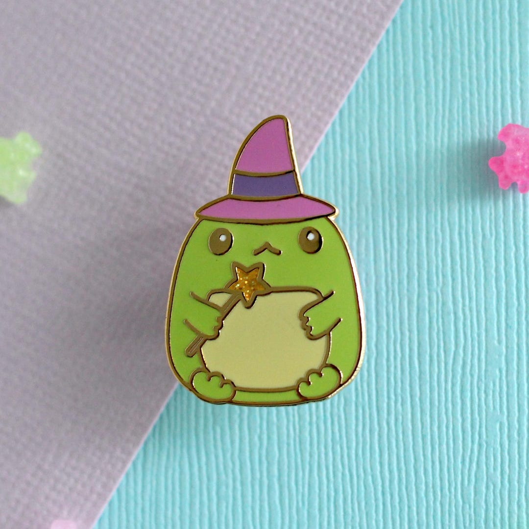 Toad Witch Enamel Pin. Magical Green Frog Pin. Witchy Accessory. Frog ...