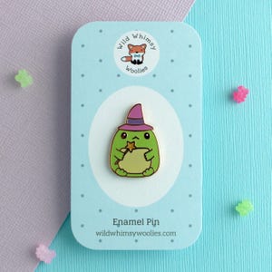 Toad Witch Enamel Pin. Magical Green Frog Pin. Witchy Accessory. Frog ...