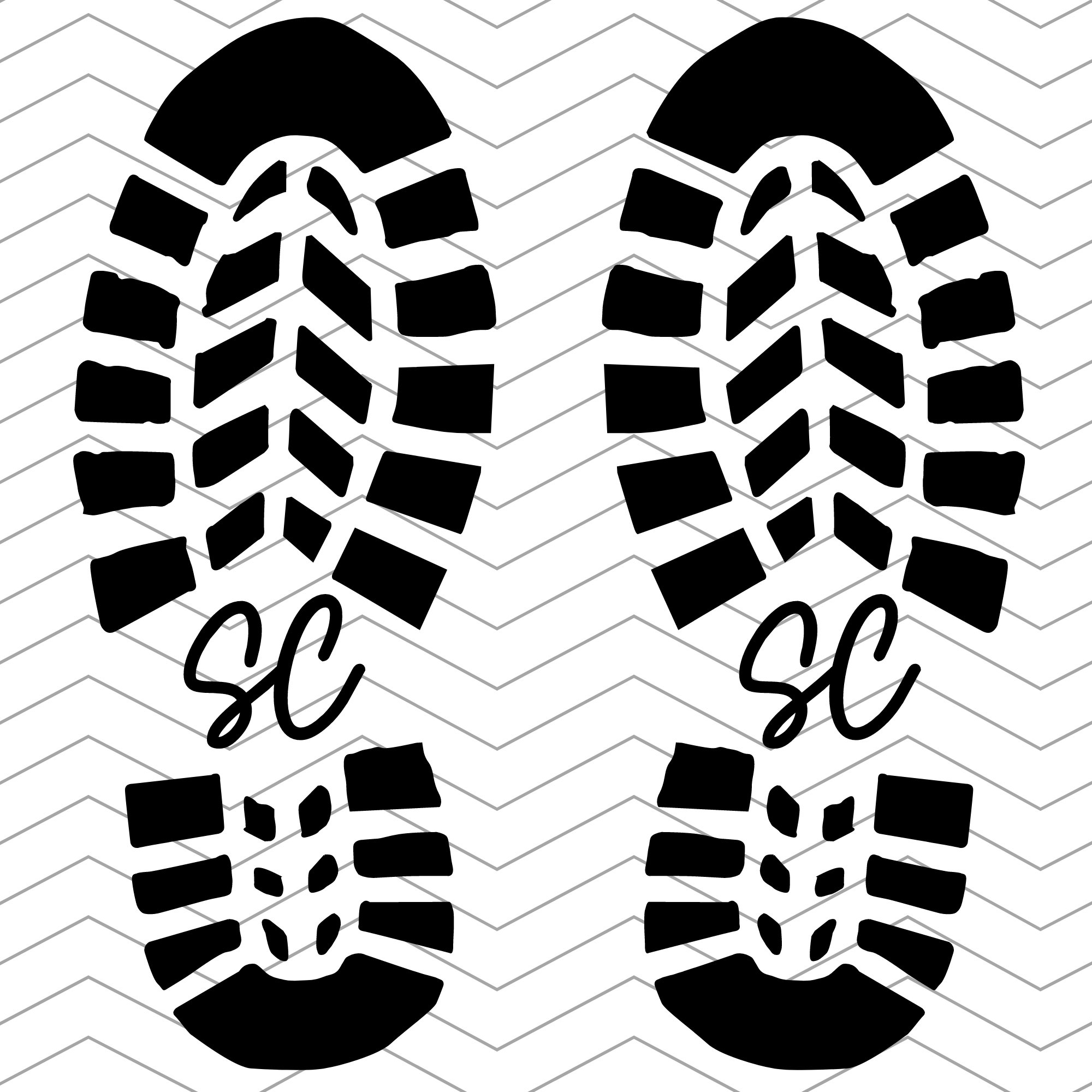 Santa Clause's Boot Steps Footprint - Etsy