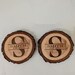 Custom Monogram Engraved Live Edge Wood Coaster Set - Etsy
