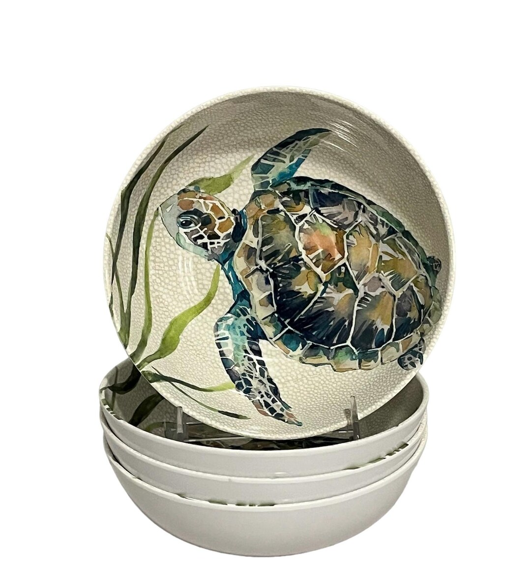Sea Turtle Bowls Set of Four 8 Salad Bowls Melamine - Etsy