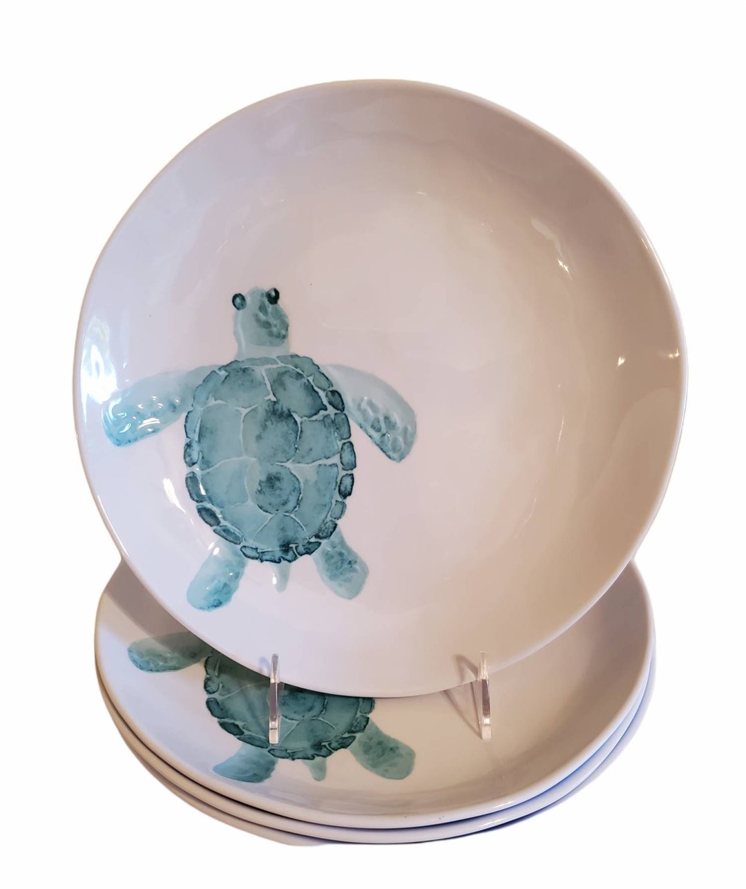 4pc Set Sea Turtle Dinner Plates Indoor Outdoor Kitchen - Etsy