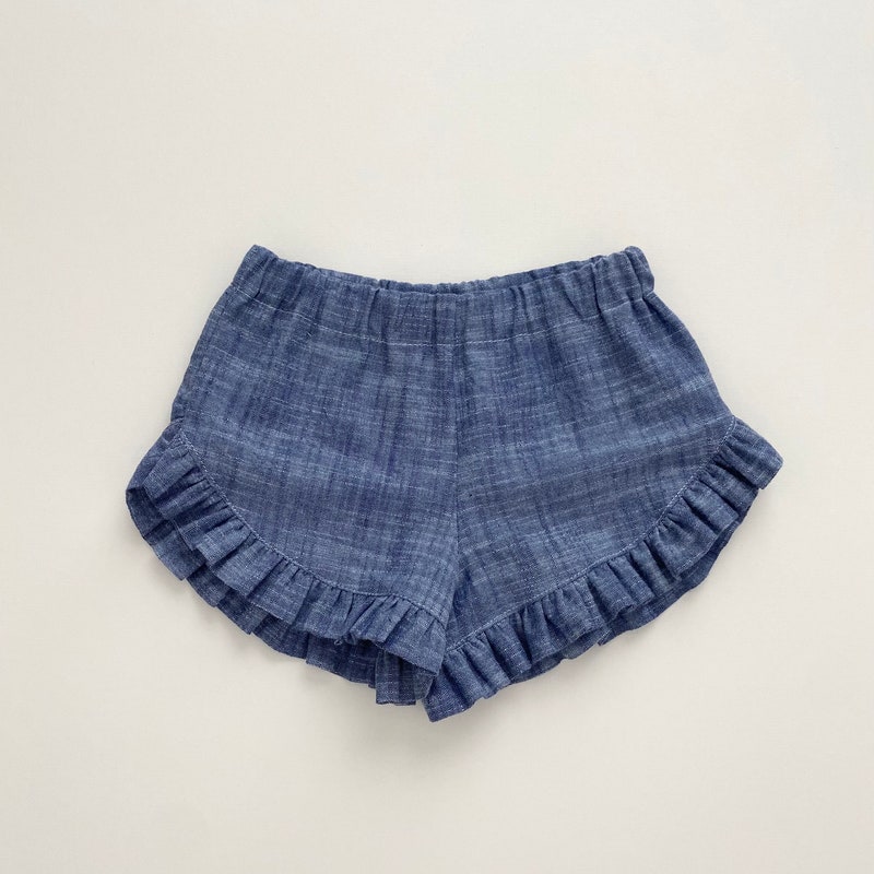 Ruffle Denim Shorts - Etsy