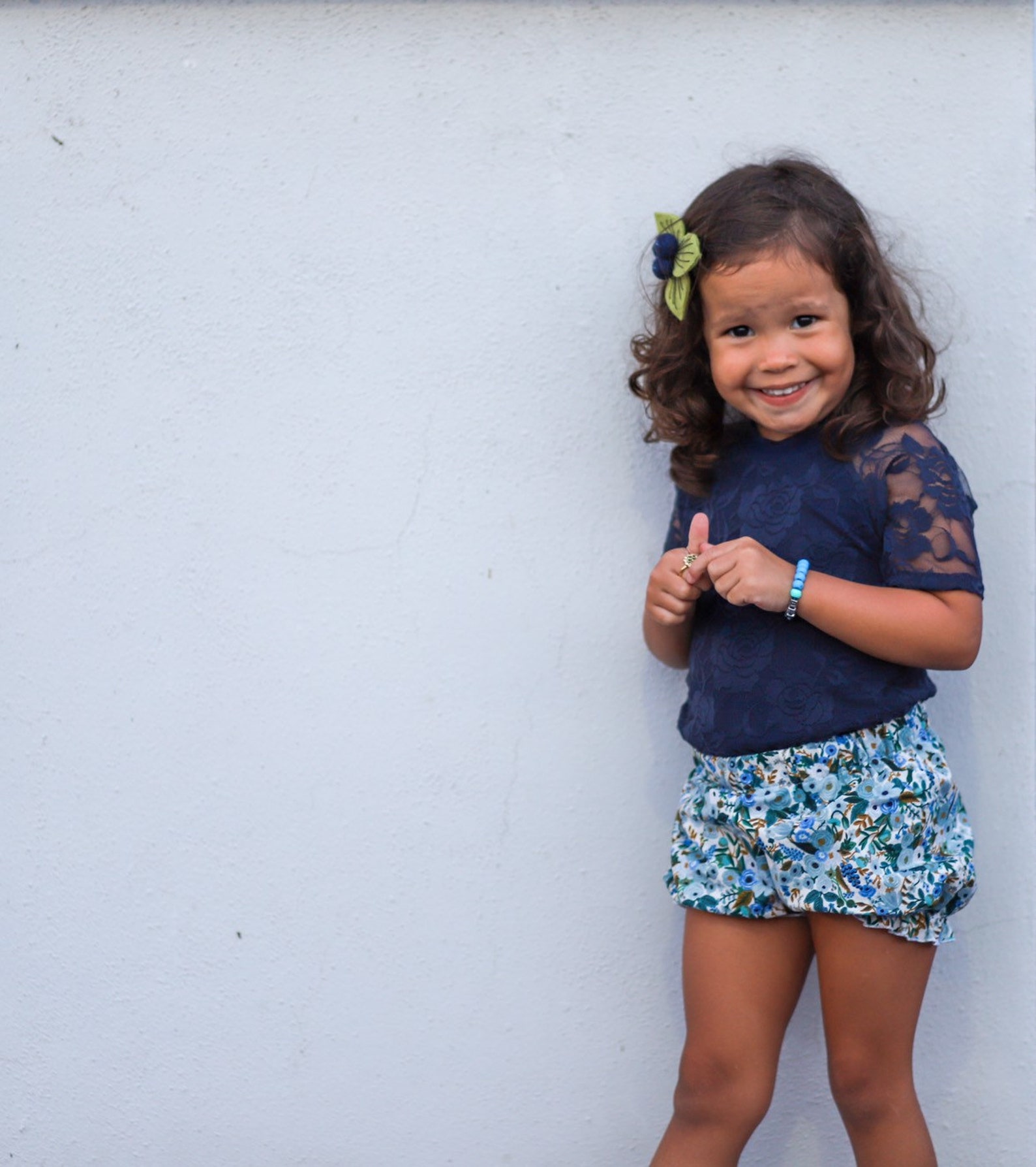 Blue Floral Baby Bloomers / Ruffle Bloomers / Flutter Shorts / Toddler ...