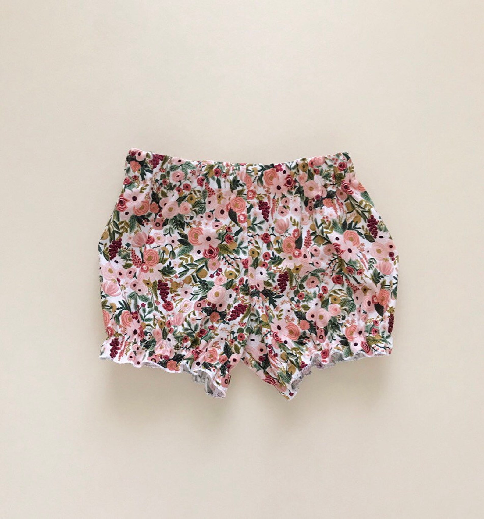 Pink Floral Baby Bloomers / Ruffle Bloomers / Flutter Shorts / - Etsy