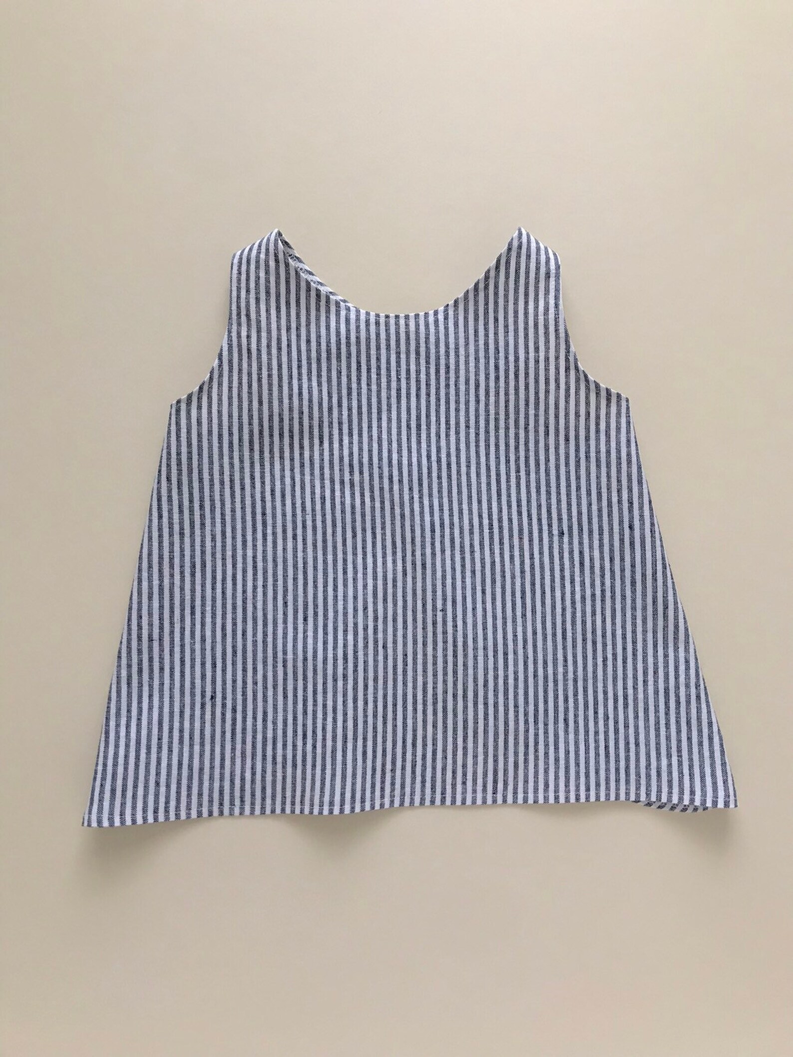 Tulip Back Top, Stripe Linen Top, Open Back Top, Little Girl Toddler ...
