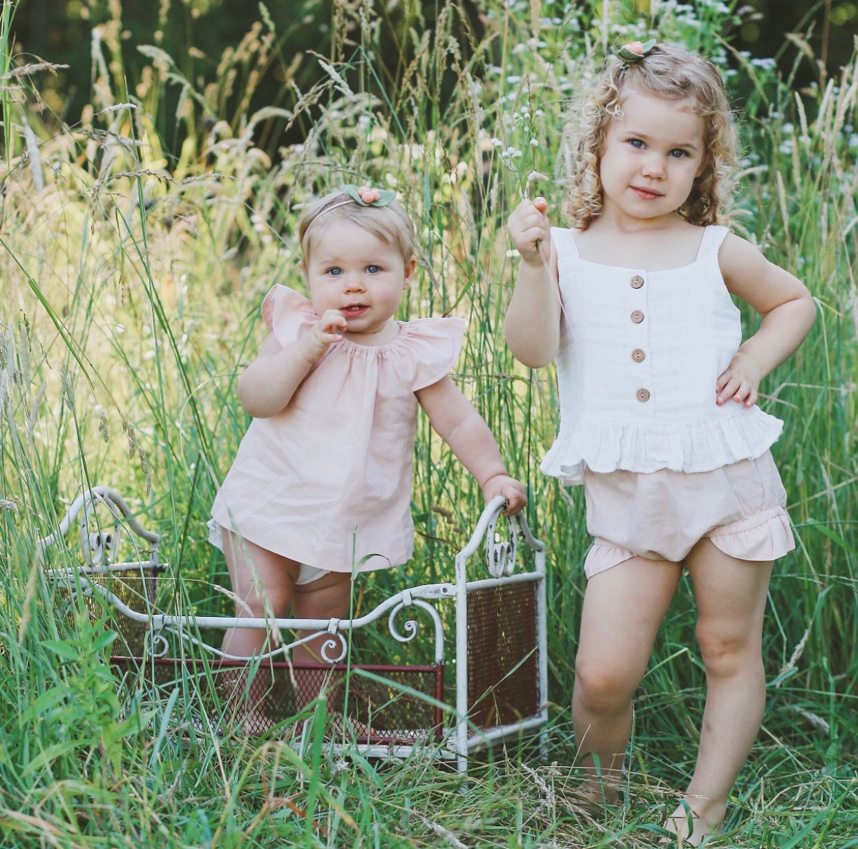 Peach Flutter Top // Baby Girl Linen Clothes // Linen Shirt // - Etsy