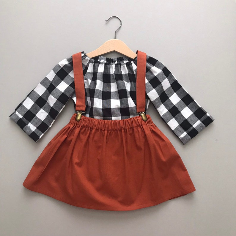 Fall gingham top / peasant top / buffalo check top / boho top | Etsy