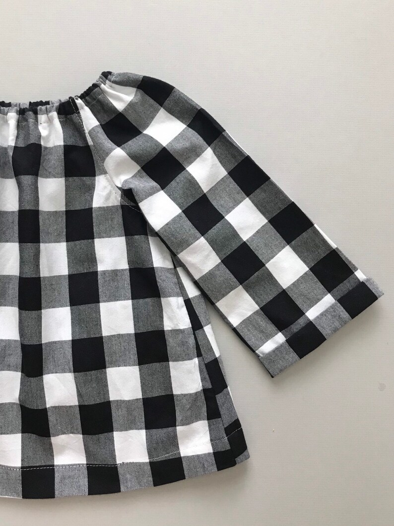 Fall gingham top / peasant top / buffalo check top / boho top | Etsy