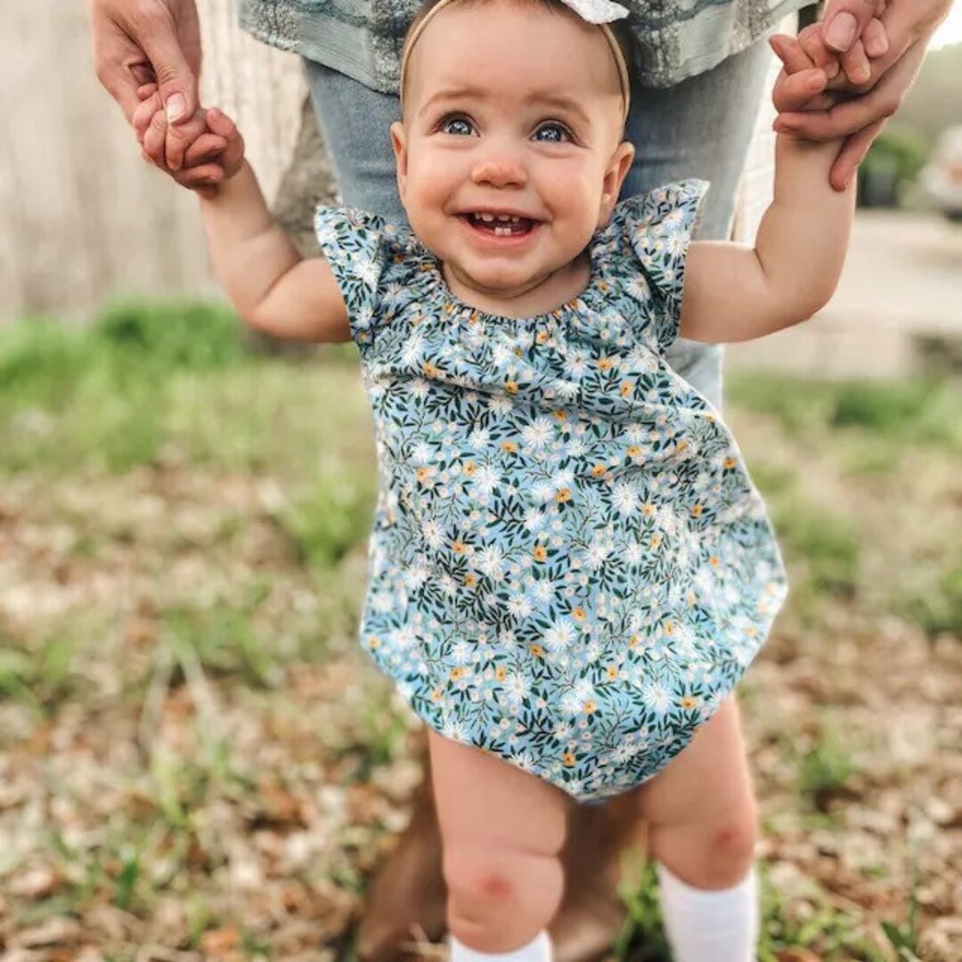 Rifle Paper Co Baby Romper, Bramble, Daisy Bubble Romper, Baby Girl ...