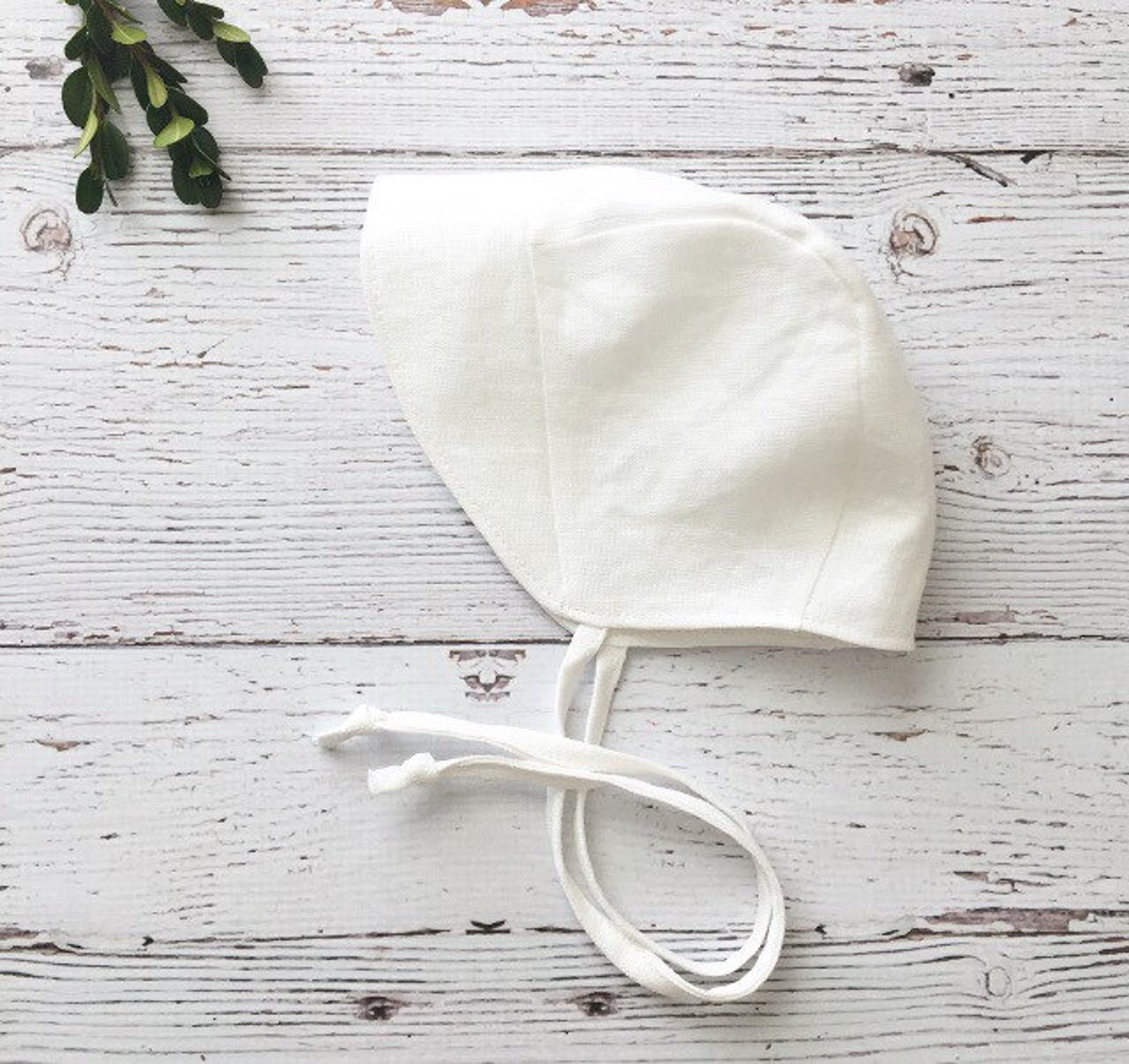 White Linen Baby Bonnet // Sun Bonnet // Baby Sun Bonnet // - Etsy
