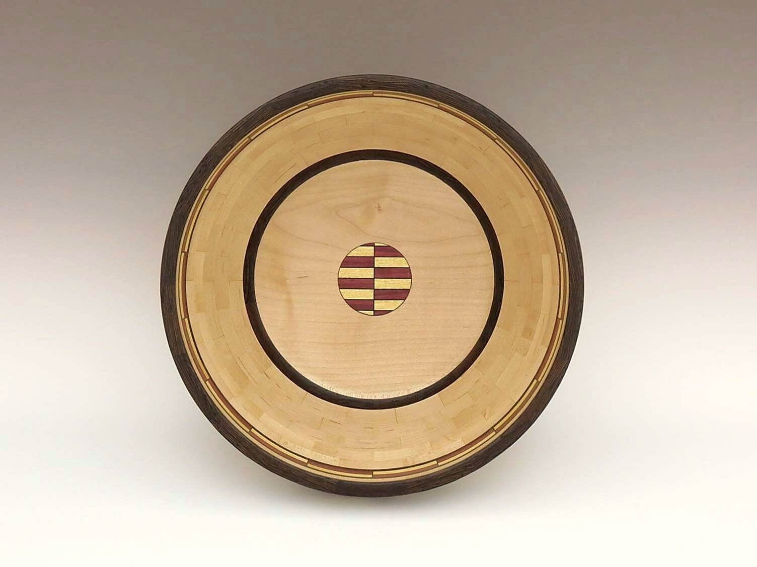 Segmented Wooden Bowl Wenge Padauk Yellowheart Maple - Etsy