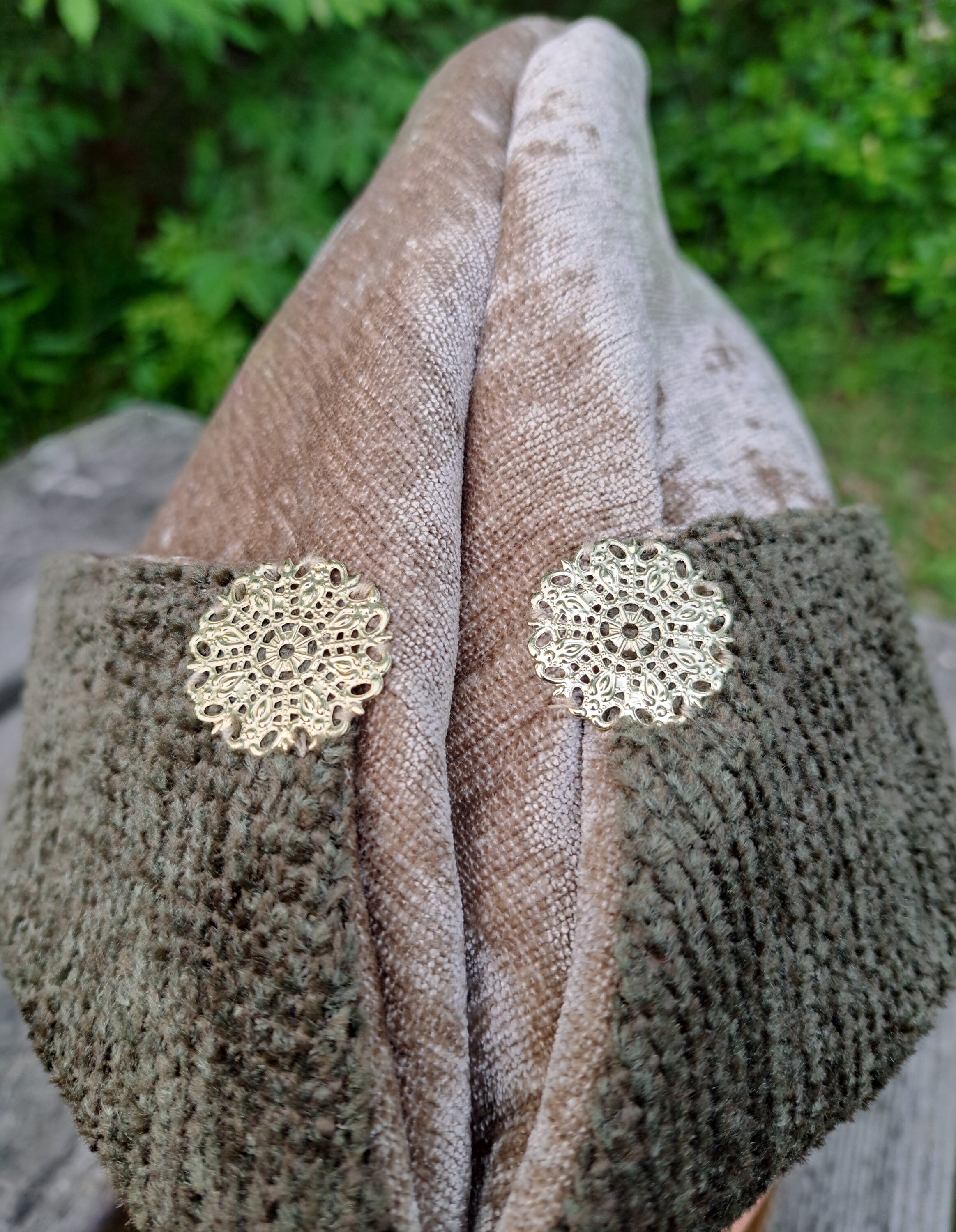 Renaissance Hat Hunter's Cap Tan Green Band With Brass - Etsy