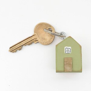 Keychain House Wooden Key Ring House Tiny House New Home Gift Tiny ...