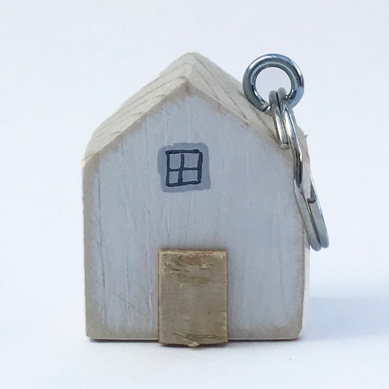 House Key Chain With Floral Pattern New Home Keyring Wooden - Etsy UK