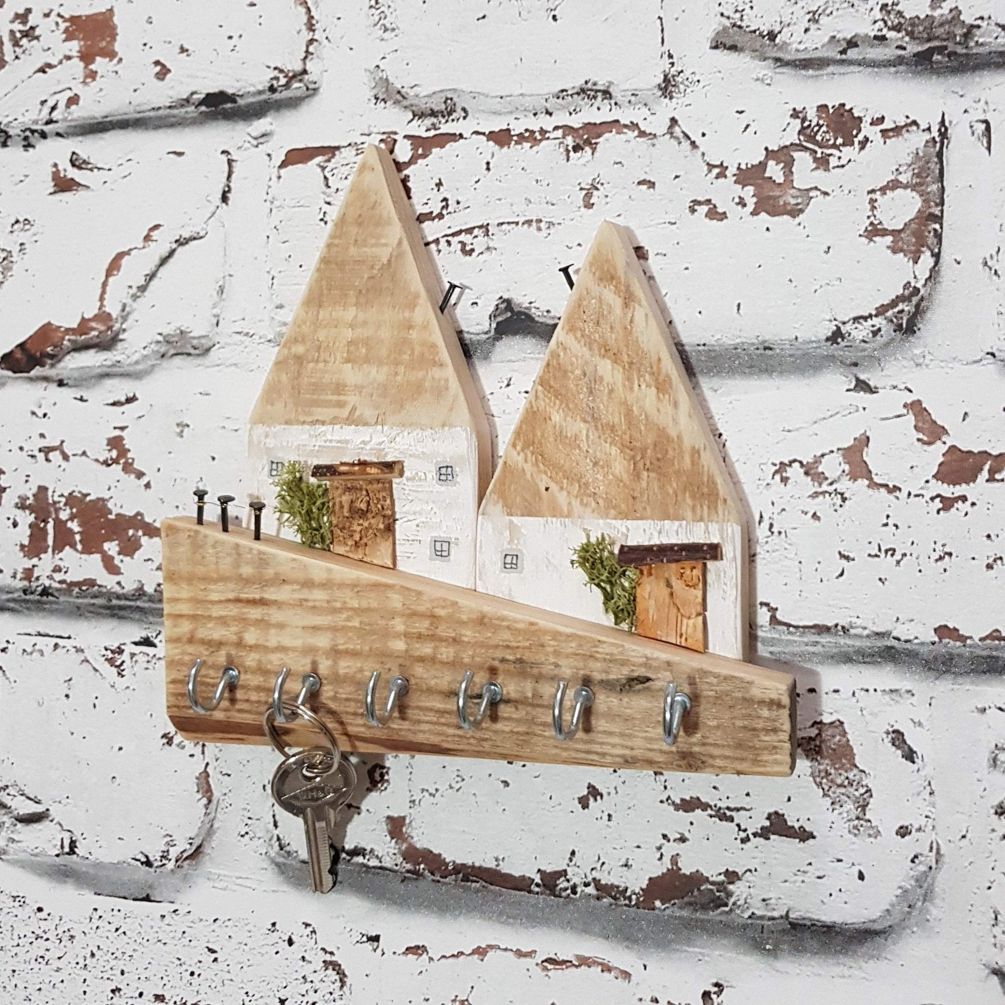 Rustic Wood Key Holder Wall Mountable Decorative Wooden Key - Etsy UK