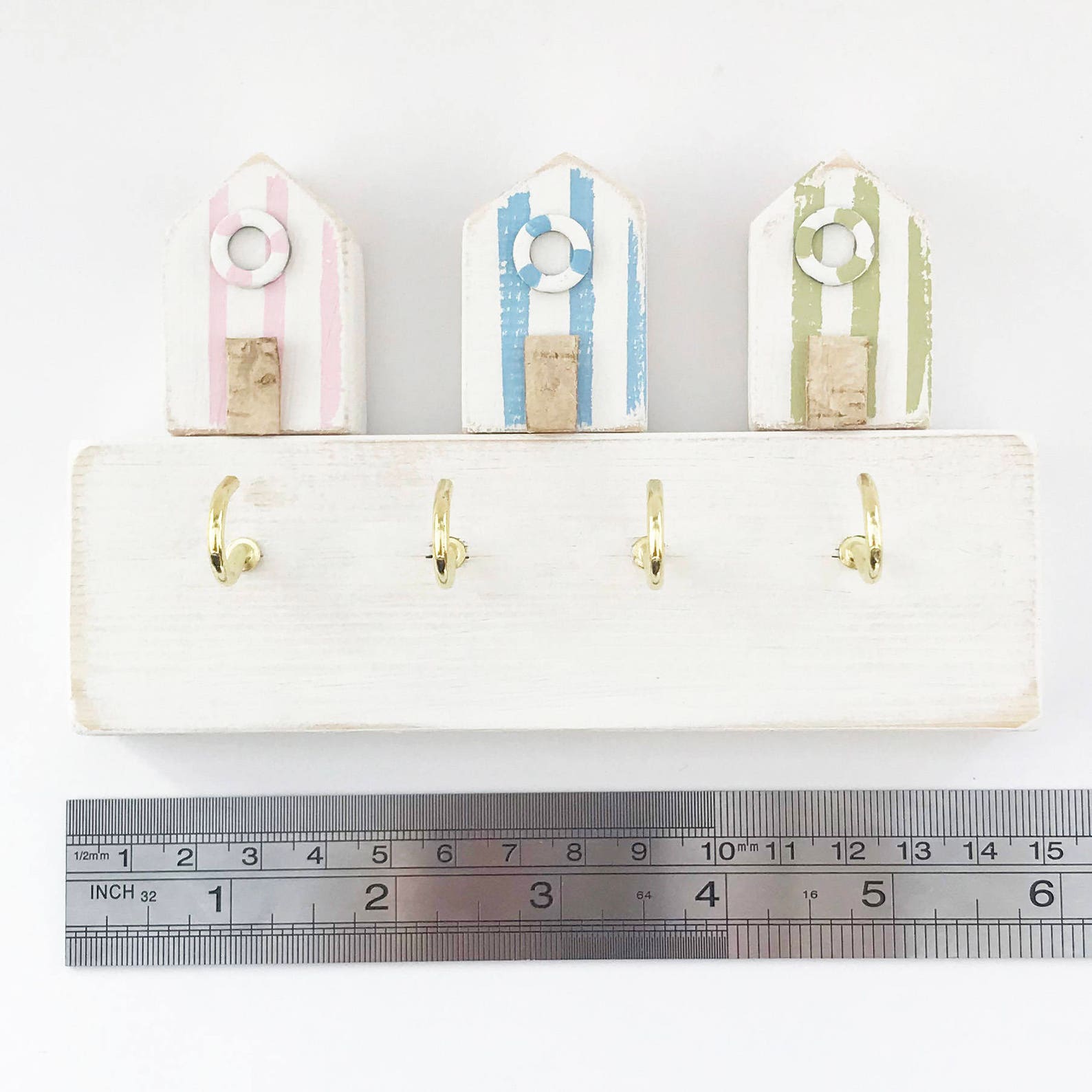 Key Holder for Wall With Wooden Beach Huts Beach Hut Decor | Etsy