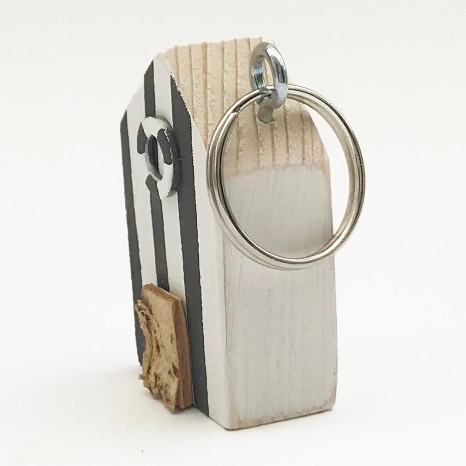 Beach Hut Keychain Wooden Key Ring - Etsy UK
